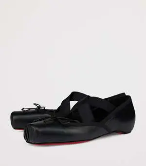 CHRISTIAN LOUBOUTIN Cassiasticina Leather Ballet Flats