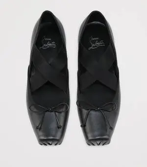 CHRISTIAN LOUBOUTIN Cassiasticina Leather Ballet Flats
