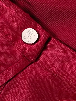 Rabanne Button-detailed Gathered Jersey Top