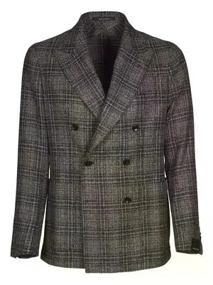Tagliatore Double-breasted Check Suit Jacket