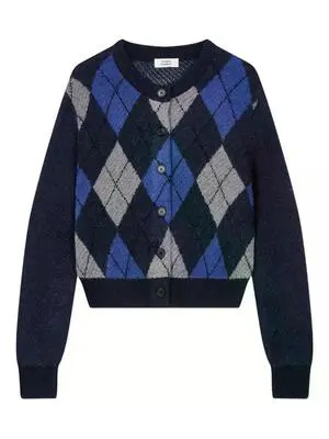 STUDIO TOMBOY Argyle-pattern Cardigan - Blue