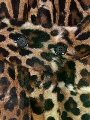 Dolce & Gabbana Leopard Print Coat - Brown