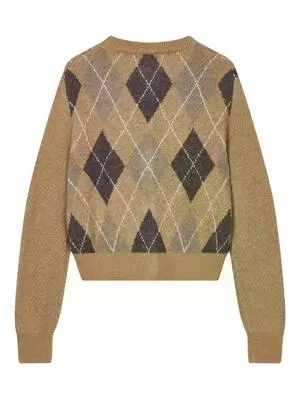 STUDIO TOMBOY Argyle-pattern Cardigan - Neutrals