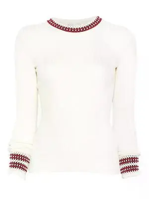 MRZ Ribbed Trim Top - White