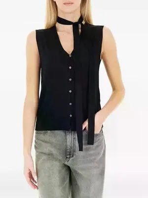 BALLANTYNE Button Tie Top