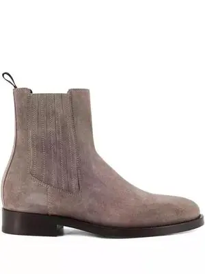 Brunello Cucinelli Elasticated Suede Boots - Brown