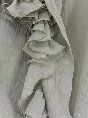 Alberta Ferretti Ruffled Crepe Shirt - Grey