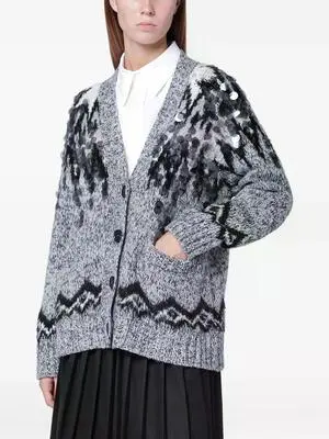ROBERTO COLLINA Sequin-detail Pattern Cardigan