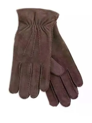 BARBA NAPOLI Stitched Gloves - Brown