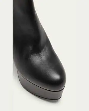CHRISTIAN LOUBOUTIN 130mm Loo Leather Platform Booties