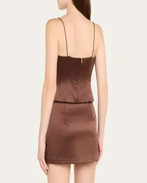 LoveShackFancy Cassana Satin Top