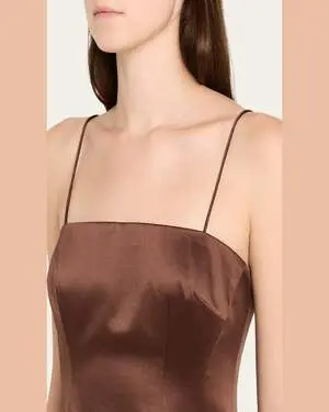 LoveShackFancy Cassana Satin Top