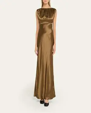 Anna Quan Ophelia Satin Column Dress