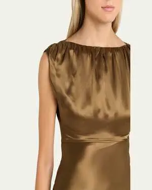 Anna Quan Ophelia Satin Column Dress