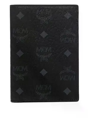 Mcm Ottomar Visetos Passport Holder - Black