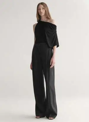 A.L.C. Winston Wool Cashmere Tailored Pant - Charcoal