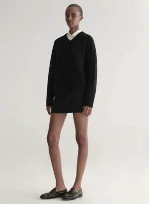 A.L.C. Edie Tuxedo Stripe Mini Skirt - Black