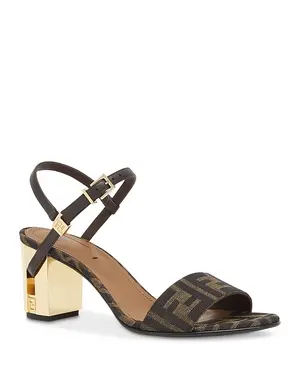 Fendi Delfina Ff Jacquard Sandals