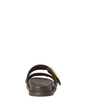 Fendi Feel Printed Calfskin Slides