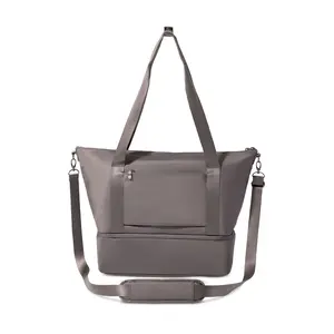BAGGALLINI Park Ave Overnight Tote Bag - Smoke Twill