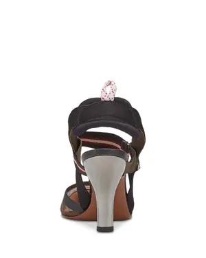 Fendi Colibri Tech Mesh High Heel Slingbacks