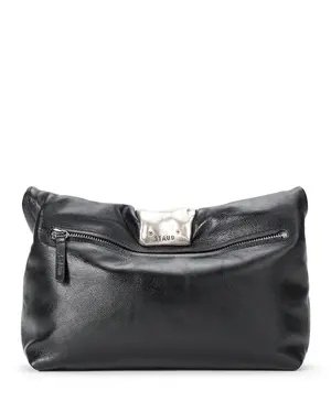 Staud Leather Cuff Clutch - Black