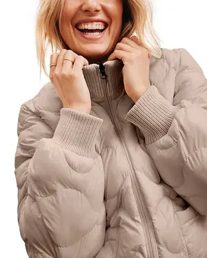 Beyond Yoga Reversible Quilted Jacket - Nude Tint