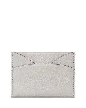 Tory Burch Romy Leather Flat Card Case Ash Cloud