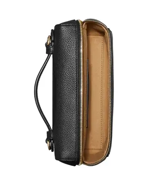 Tory Burch Slim Leather Top Handle Bag - Black