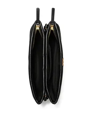 Tory Burch Kira Diamond Quilted Leather Crossbody Bag - Black