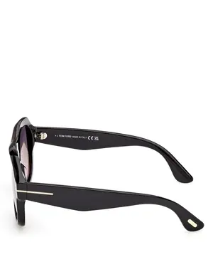 TOM FORD Rhonda Pilot Sunglasses - Black/smoke