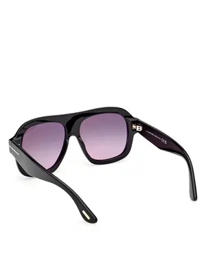 TOM FORD Rhonda Pilot Sunglasses - Black/smoke