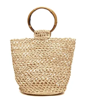 Mar Y Sol Willow Raffia Wristlet - Natural