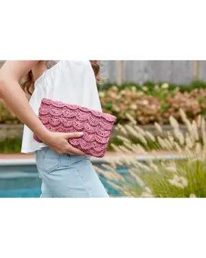 Mar Y Sol Lizzie Small Raffia Clutch