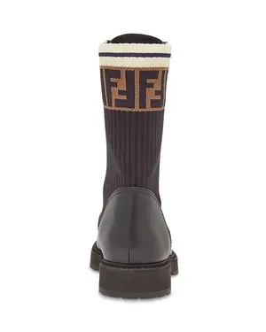 Fendi Rockoko Leather Biker Boots