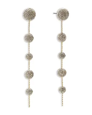 Baublebar Blair Pave Fireball Linear Drop Earrings - Clear