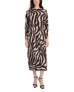 Maggy London Long Sleeve Midi Dress