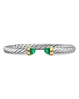 David Yurman Cable Flex Bracelet Green/silver