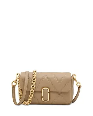 Marc Jacobs Mini Quilted Leather Shoulder Bag - Camel