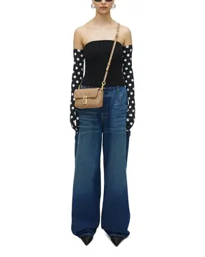 Marc Jacobs Mini Quilted Leather Shoulder Bag - Camel