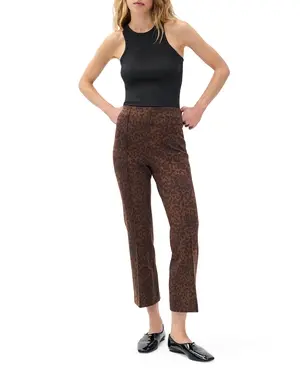 Rag & Bone Irina Ponte Jacquard Pants - Leopard