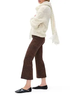 Rag & Bone Irina Ponte Jacquard Pants - Leopard