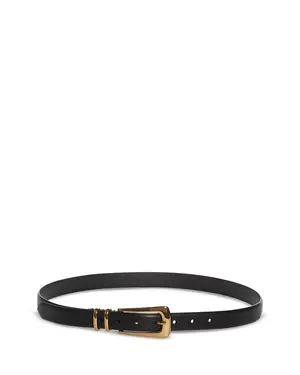 Madewell Elongated Buckle Leather Belt - Black
