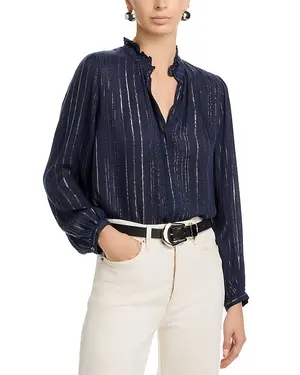 Velvet By Graham & Spencer Metallic Tops