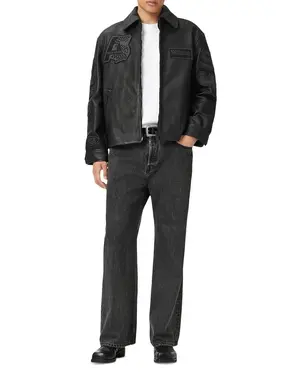 ALLSAINTS Garrison Patch Leather Jacket