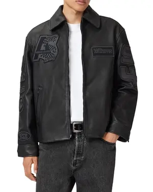 ALLSAINTS Garrison Patch Leather Jacket