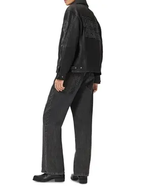 ALLSAINTS Garrison Patch Leather Jacket