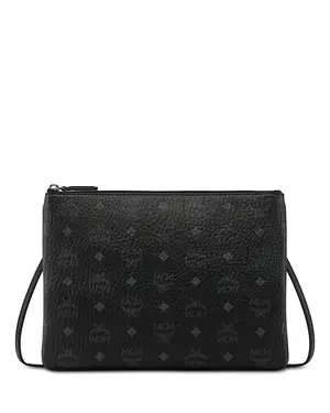 Mcm Aren Visetos Crossbody Pouch - Black