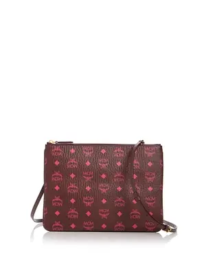 Mcm Aren Visetos Zip Pouch - Cinnamon