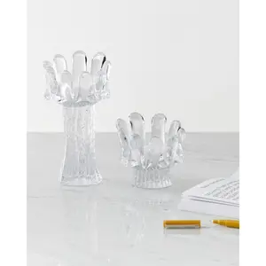 KOSTA BODA Sunflower Large Votive Holder - Clear